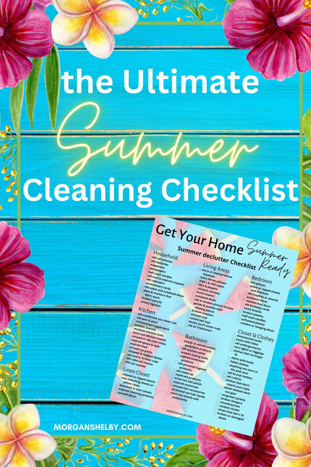 The Ultimate Summer Cleaning Checklist - Etsy