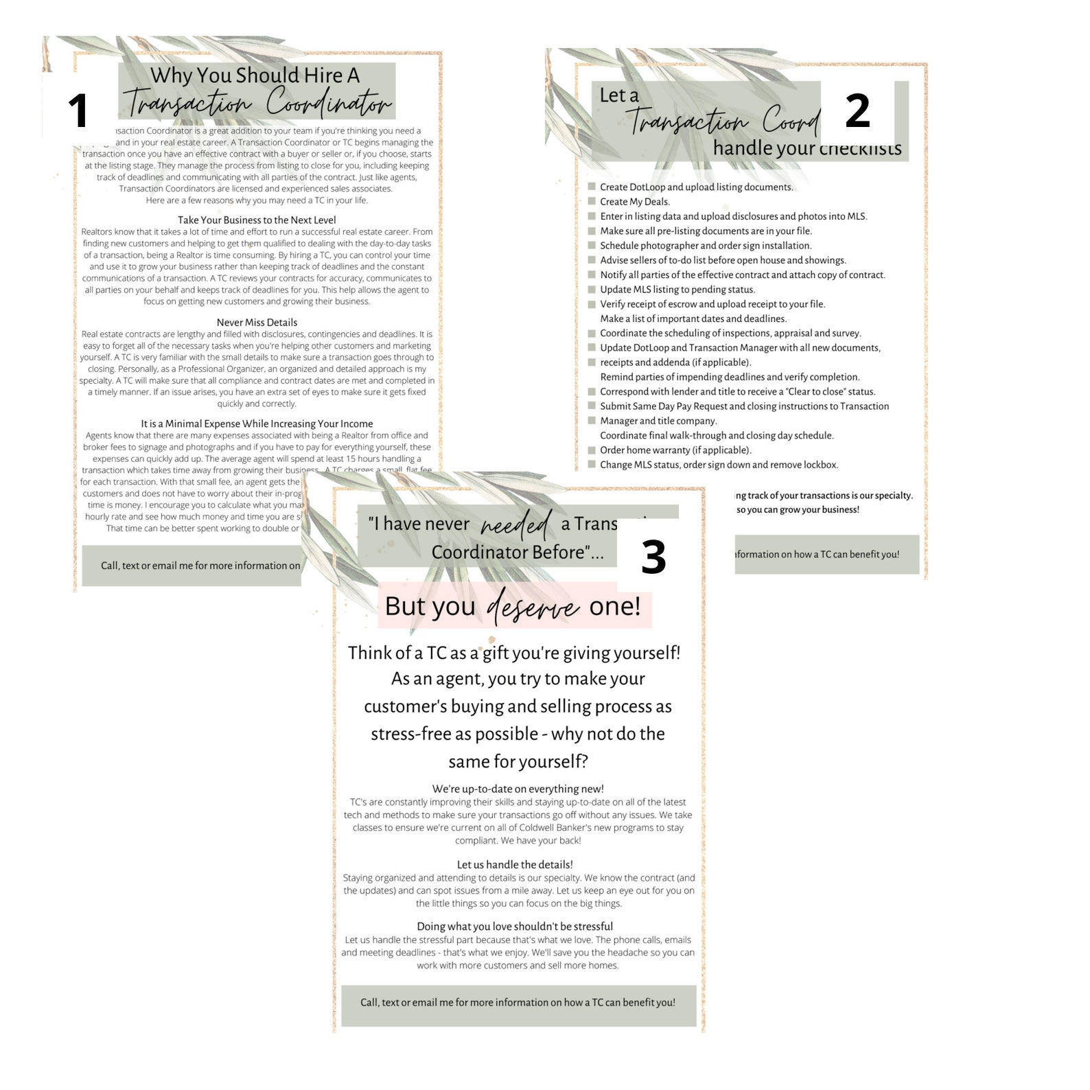 Transaction Coordinator Marketing Flyers - Etsy