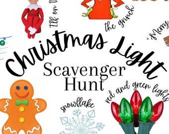 INDOOR Christmas Scavenger Hunt Games Printable, Holiday Indoor Fun ...