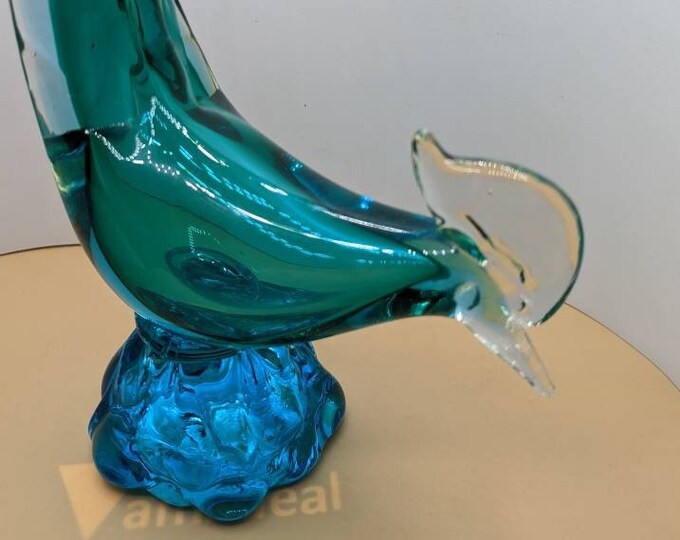 1950 Archimede Seguso Murano Venetian Teal/blue/clear Art Glass ...