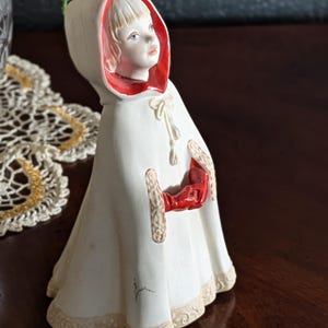 1960S Red CYBIS Logo Porcelain Little Red Riding Hood Figurine Statue ...