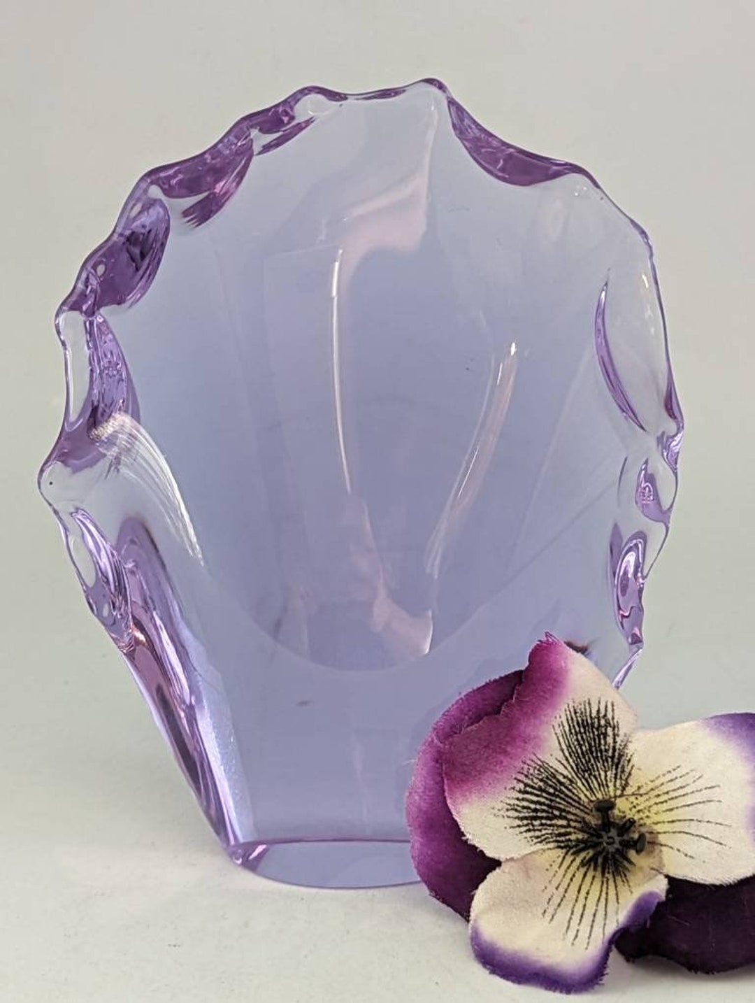 Vintage Zelezny Brod Sklo Art Glass Paperweight: Lilac Neodymium ...