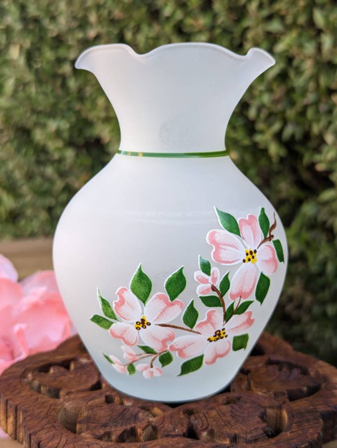 1970-80S Westmoreland Crystal Mist Frosted W/hand Painted - Etsy