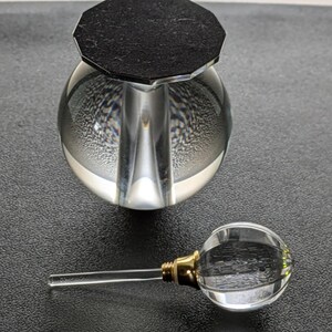 Vintage Crystal Glass Perfume Dropper Faceted Glass Stick Applicator W ...