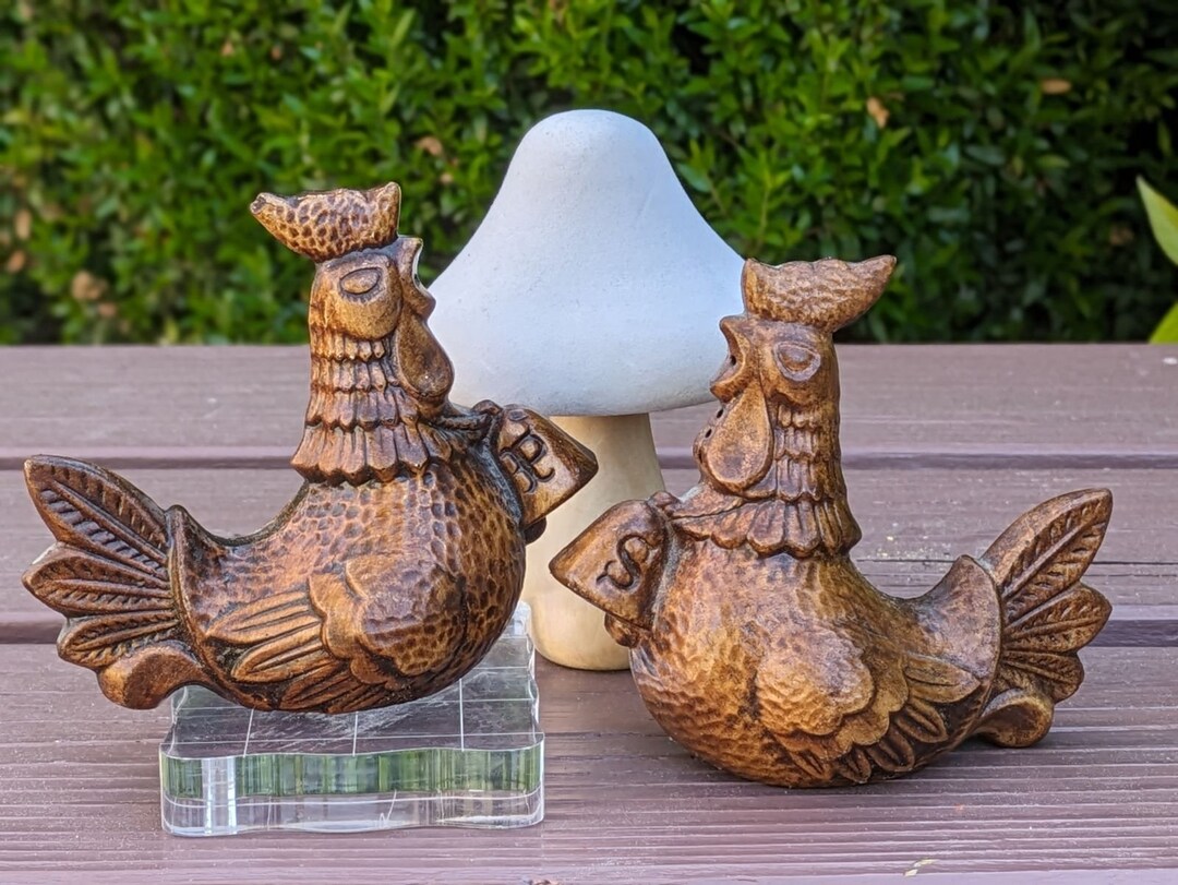 1960S Treasure Craft Salt & Pepper Ceramic Figural Chicken/rooster ...