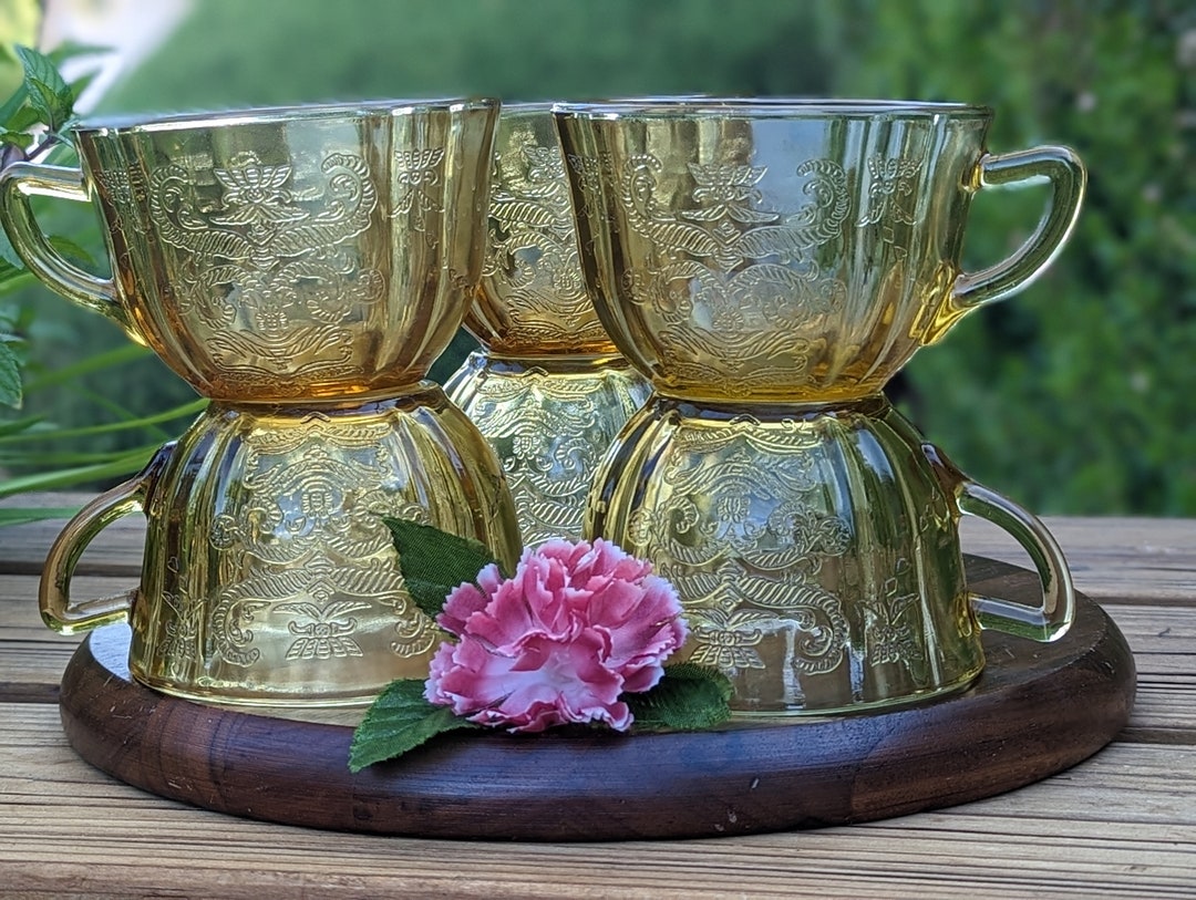 Vintage 1976 Indiana Recollection Glass Amber/yellow Mardid Depression ...