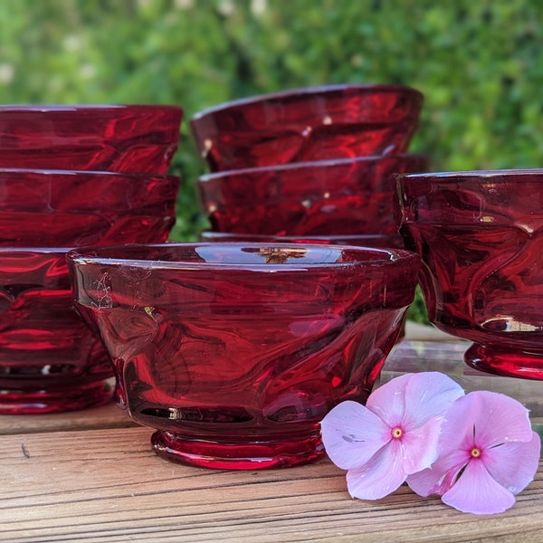 Red Glassware - Etsy