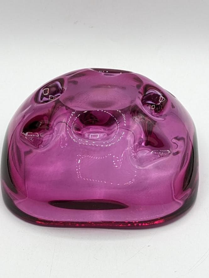 1970S MCM Galliano Ferro Murano Pinkish Purple Art Glass Dimpled Square ...