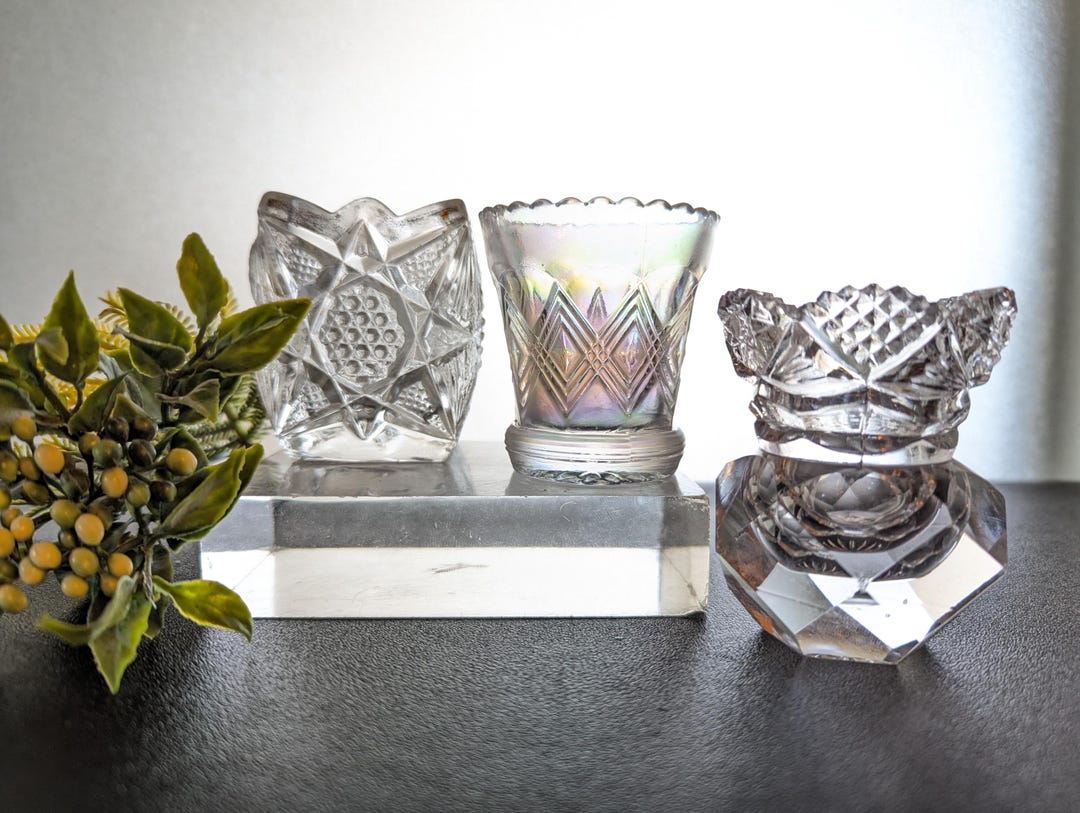 EAPG US Glass Illions Toothpick Holder, Imperial Glass Diamond Clear ...