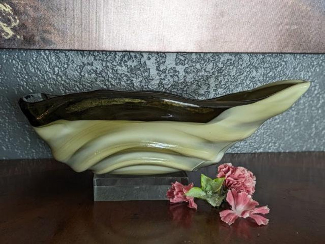 Mid-century Heavy Dual Layered Cased Marbled Like Design Green - Etsy