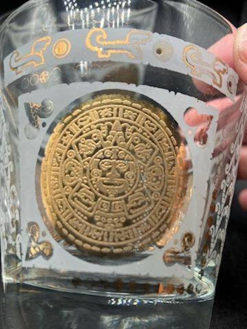 1950 MCM Hazel Atlas Aztec 22K Gold & White Medallion/coin - Etsy