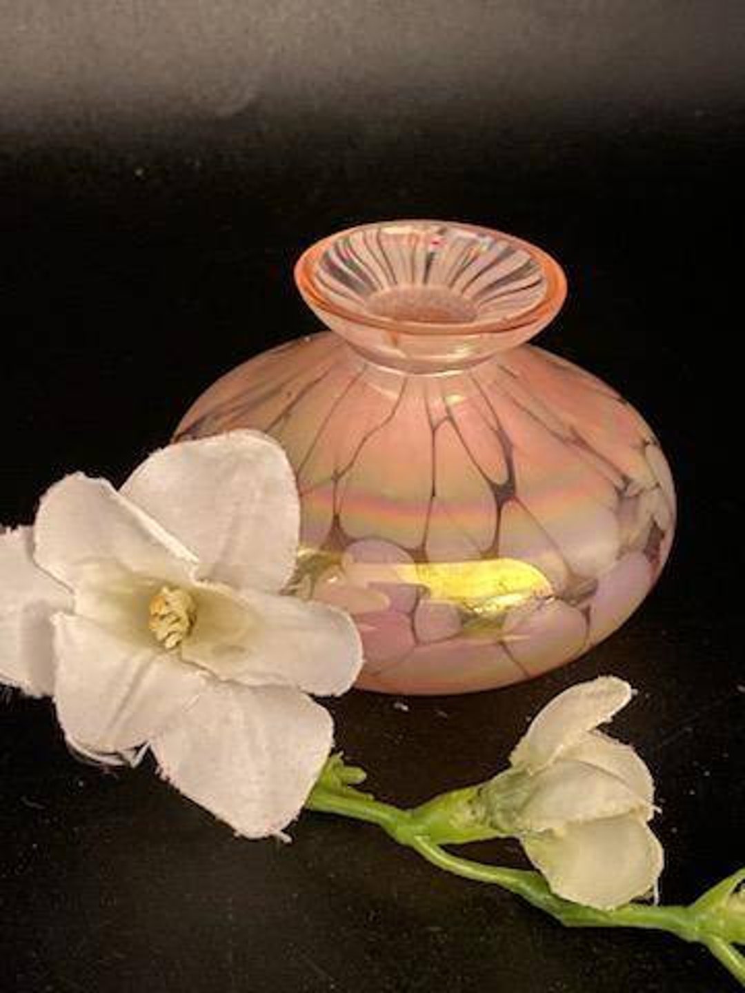 1970-80S Silvestri Art Glass Multicolored Pink Speckled Clear - Etsy