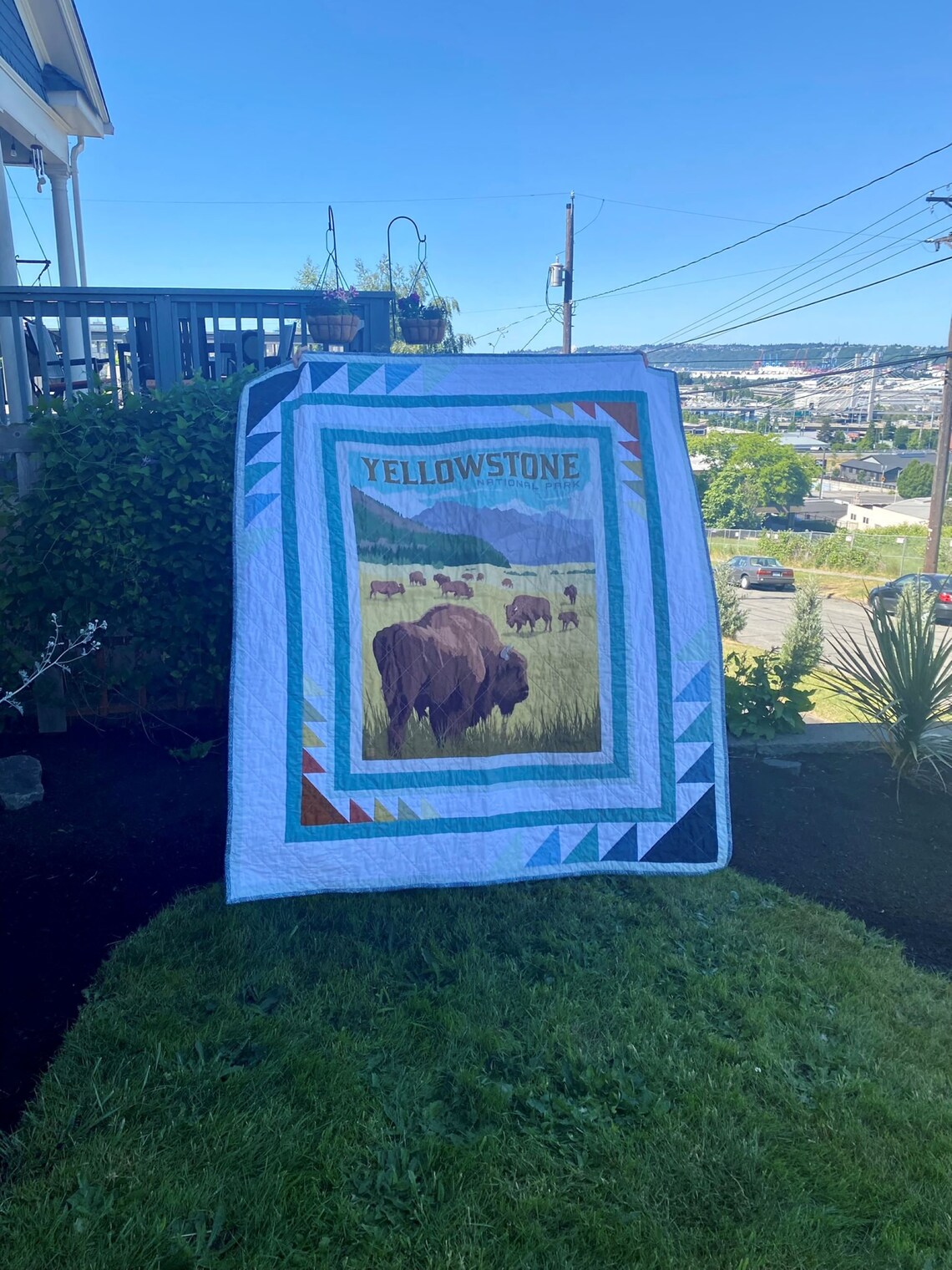 Yellowstone National Park Throw, Camping Quilt, National Park Quilt ...