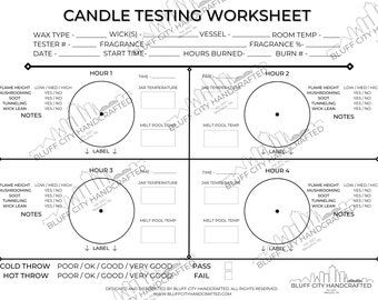 Candle Testing Worksheet - Etsy