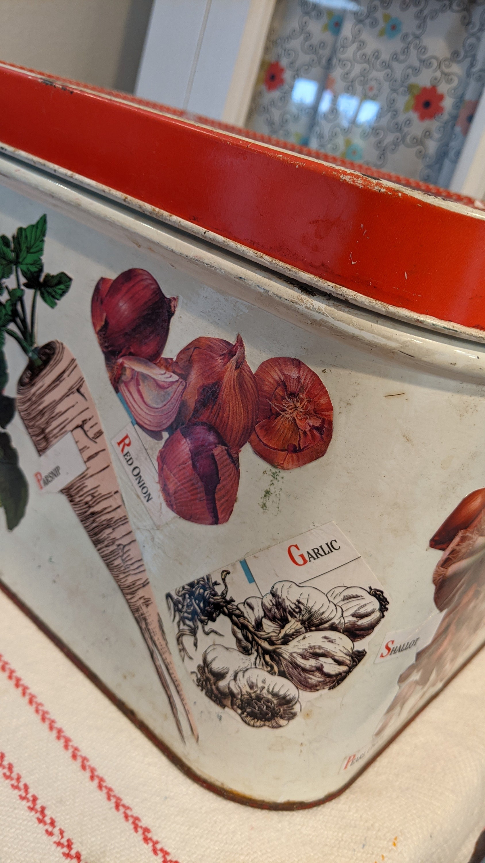 1950s Bread Box With Veggie Decals - Etsy