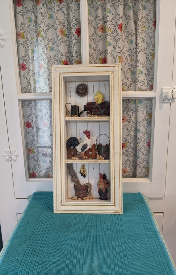 3D Shadow Box Chickens on the Farm - Etsy