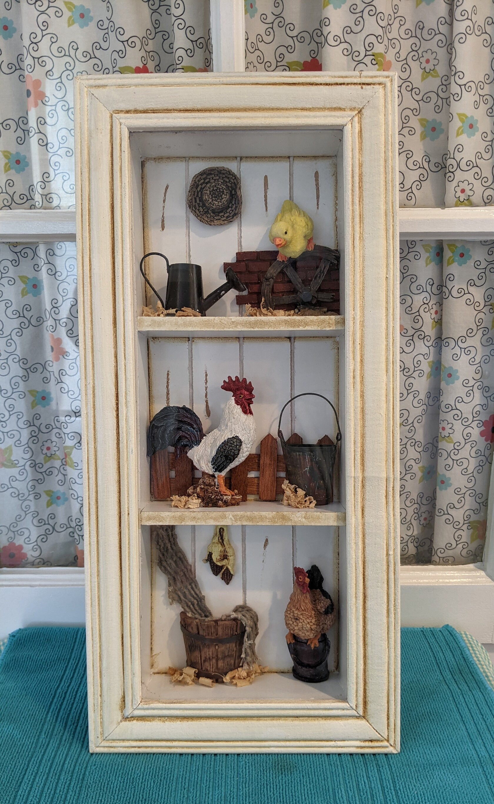3D Shadow Box Chickens on the Farm - Etsy