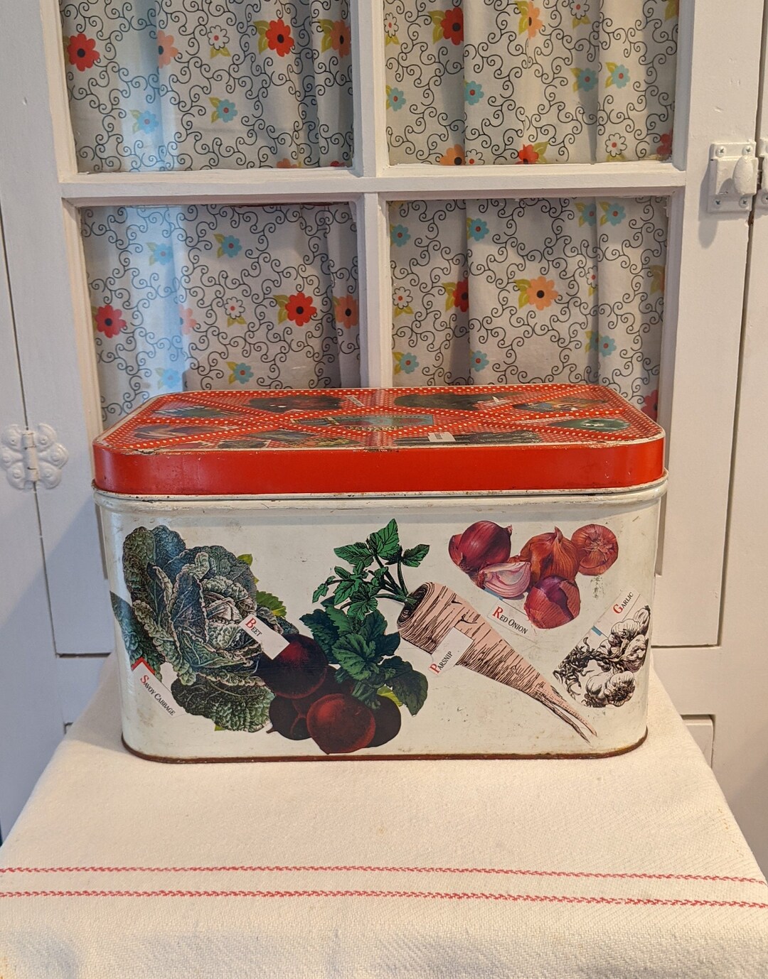 1950s Bread Box With Veggie Decals - Etsy