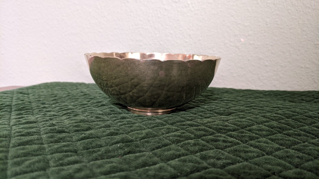 Small Brass Bowl With Scalloped Edge by Leonard Silver Mfg Co Solid ...