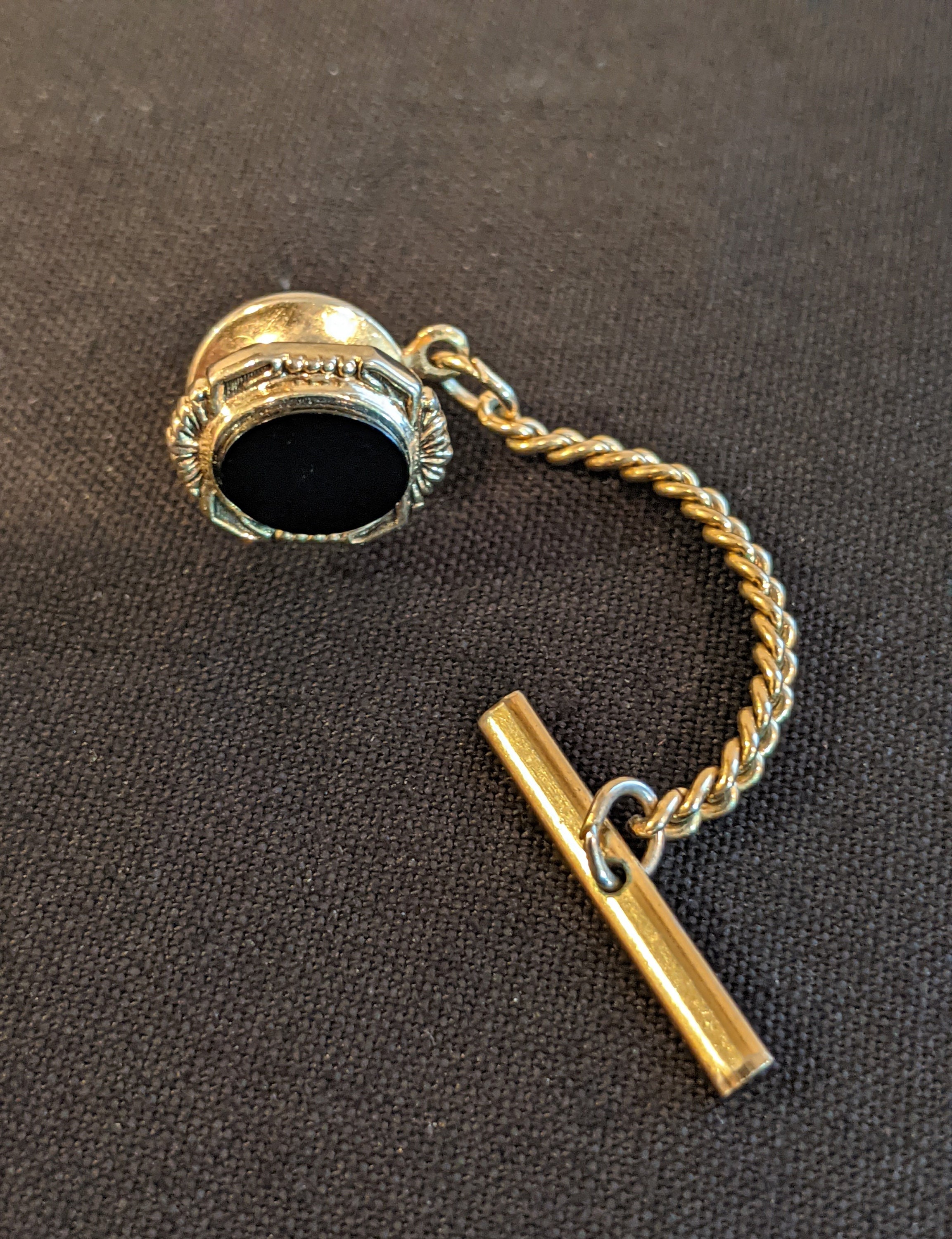 Black Onyx Tie Tack Lapel Pin - Etsy