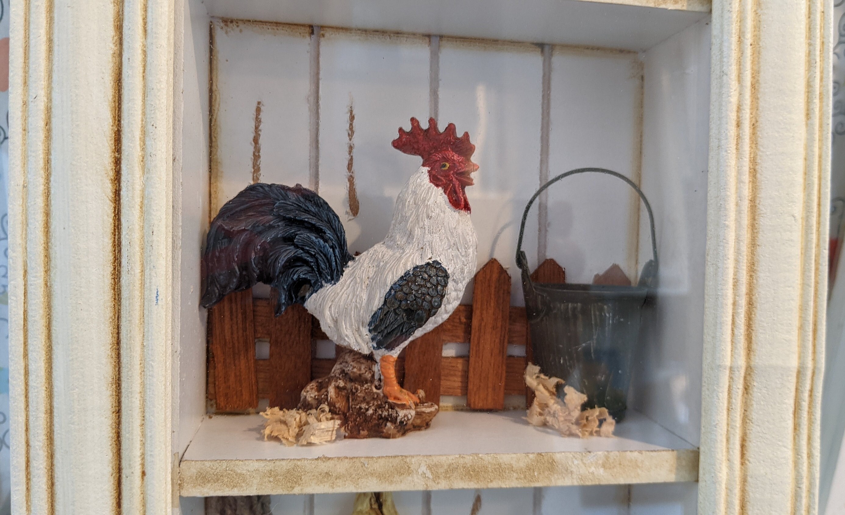 3D Shadow Box Chickens on the Farm - Etsy