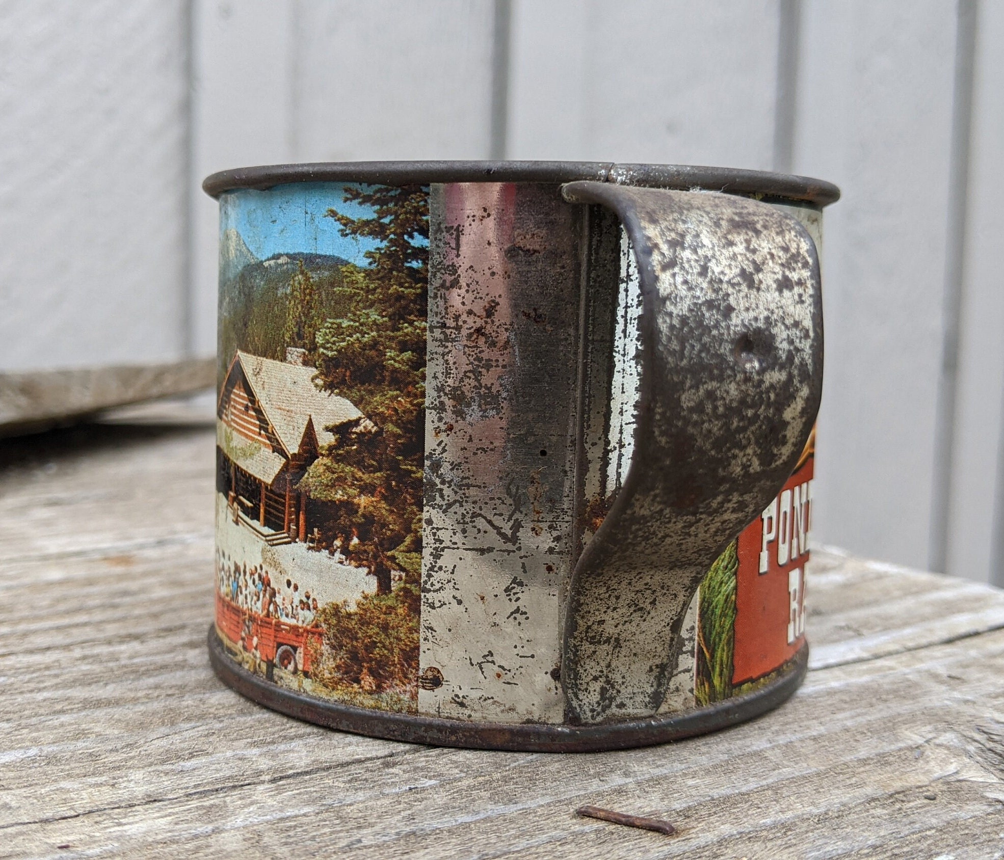 Souvenir Tin Cup Bonanza TV Series the Ponderosa Ranch Little Joe Hoss ...