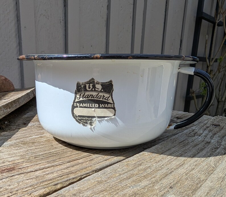 Child Size Enamelware Chamber Pot With Handle - Etsy
