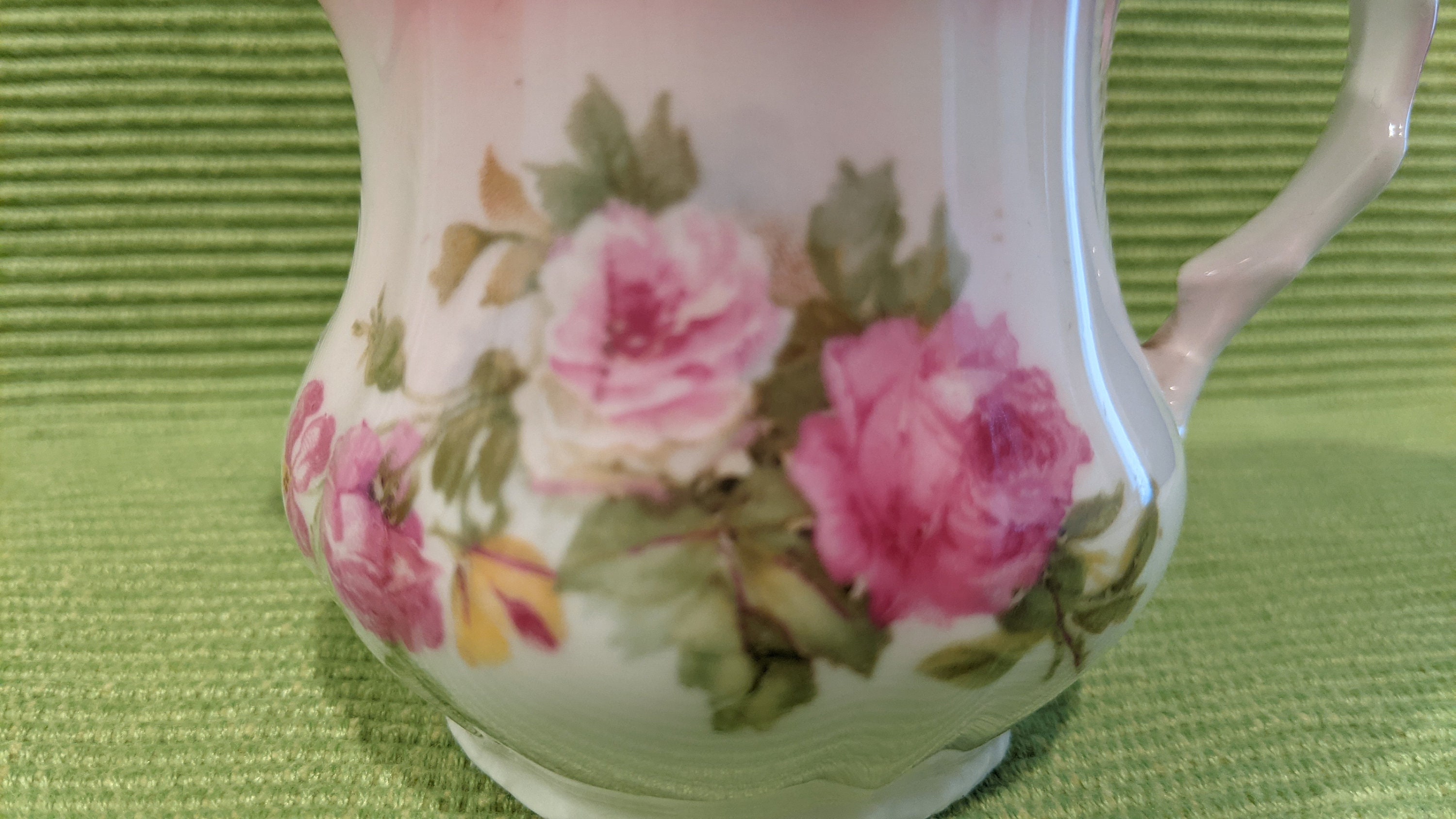 Small China Pitcher Creamer With Pink Roses - Etsy