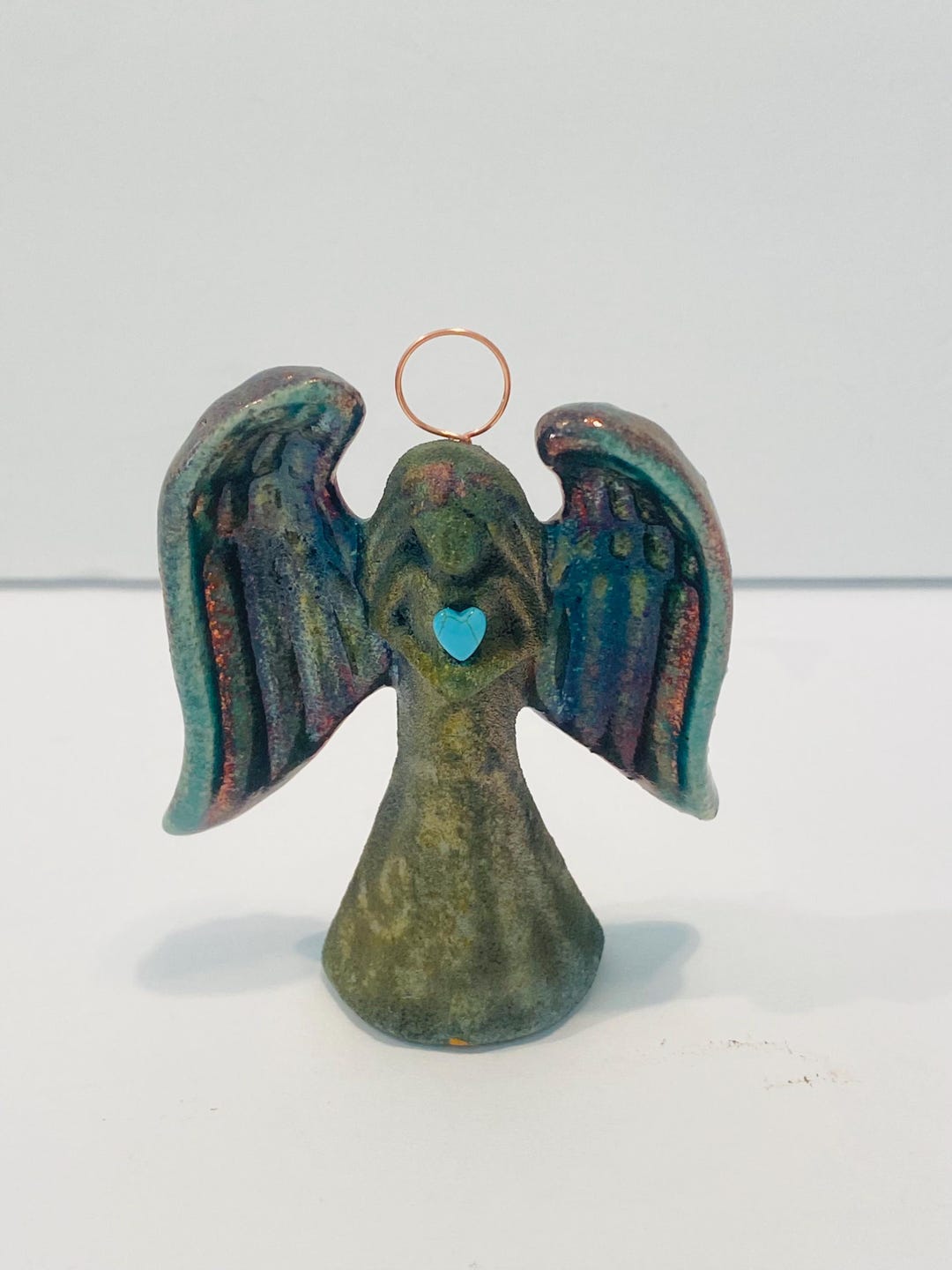 Vintage Raku Spirit Angel Jeremy Diller Pottery Ornament Signed 2.75 ...