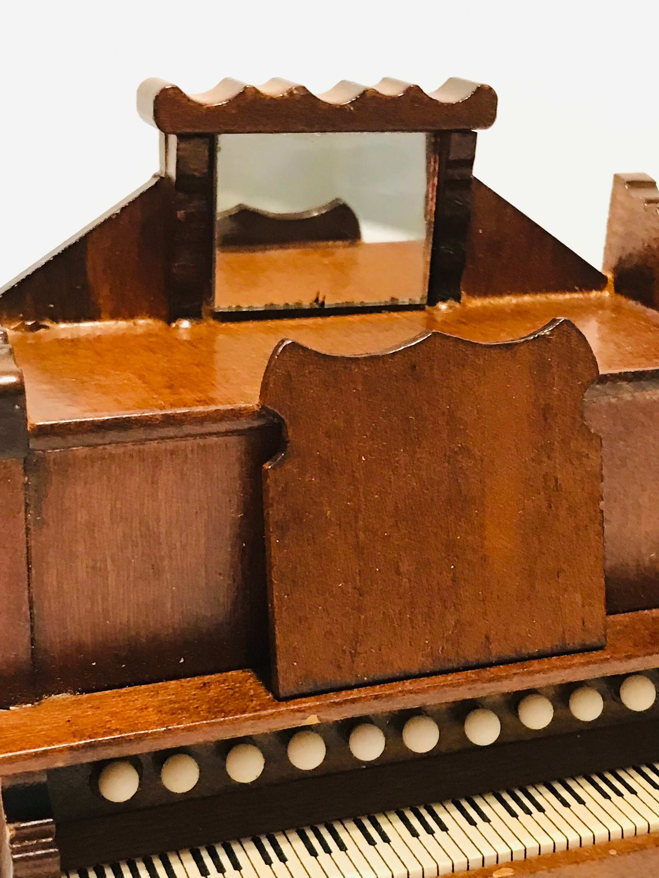Vintage Stackman Miniature Pump Organ 1:12 Wood Musical Box Dollhouse ...