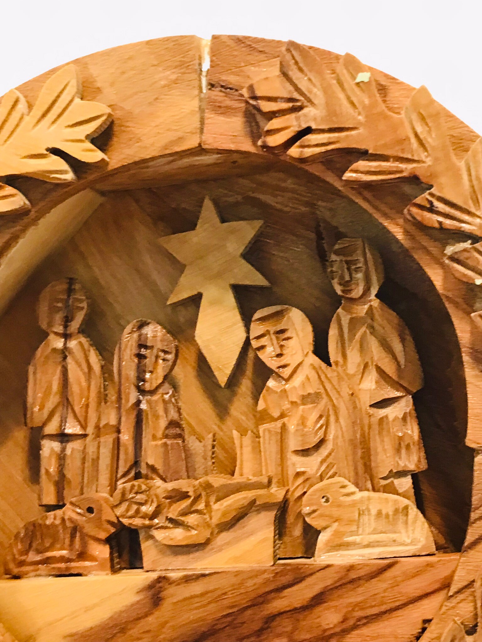 Vintage 3D Wood Carved Nativity A Holy Night 5 Very Rare - Etsy