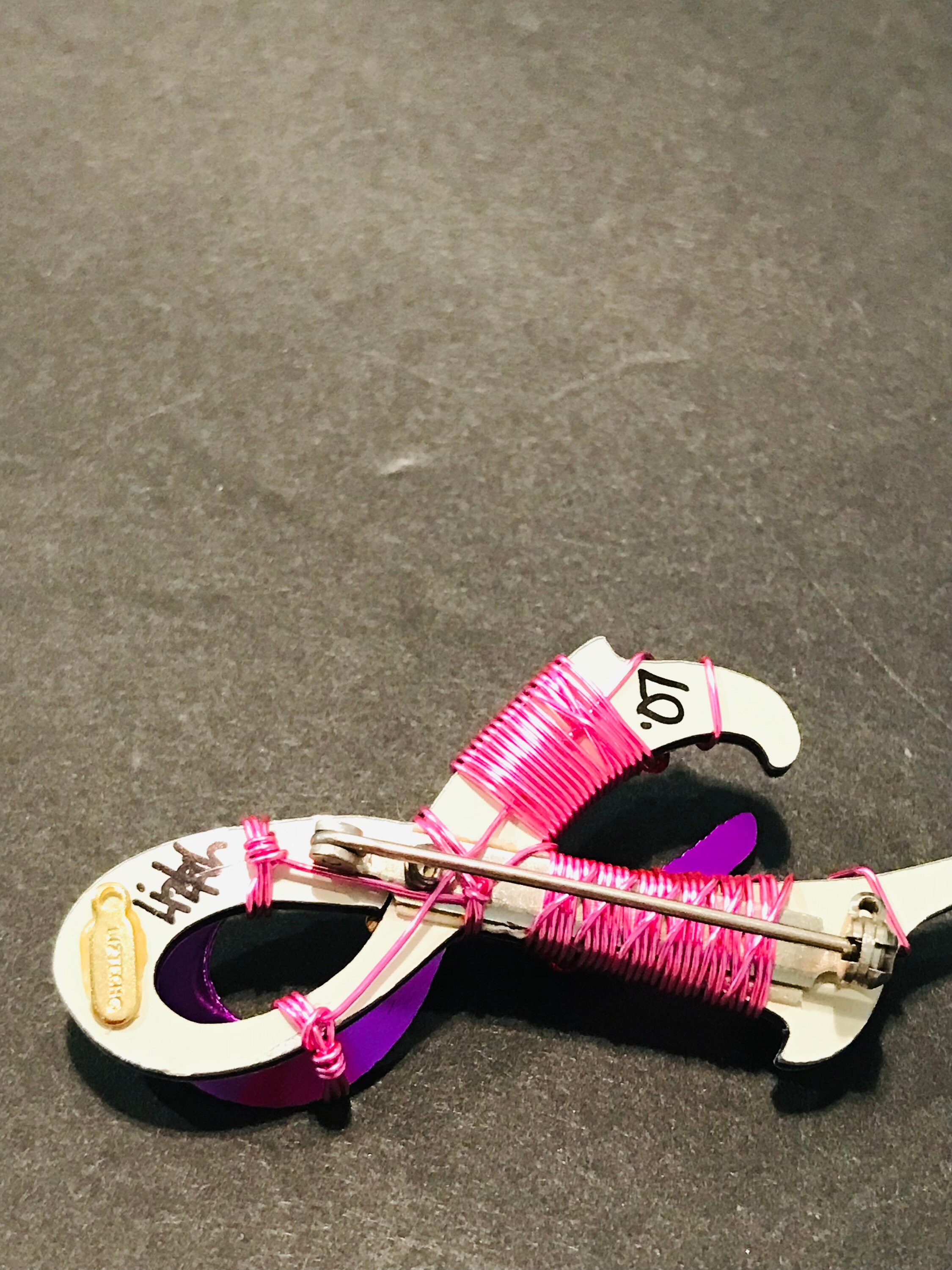 Vintage Liztech Hand Wired Hot Pink Brooch Pin Signed Rare - Etsy