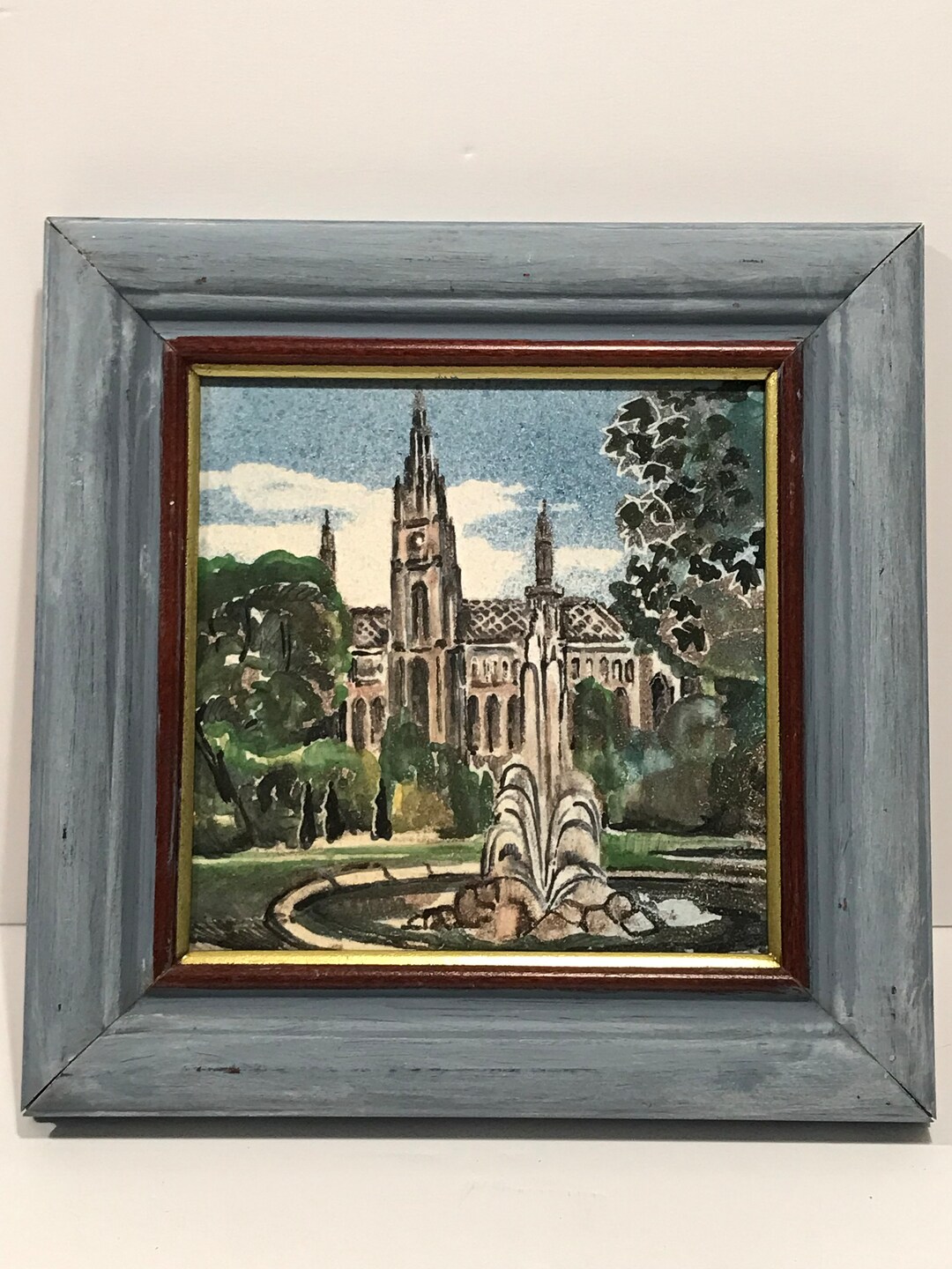 Vintage Hand Painted Enameled Vienna Art Ceramic Tile Made in Austria ...