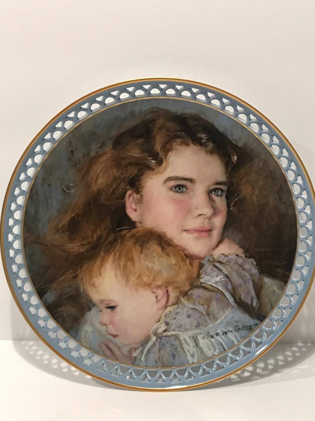 Bing and Grondahl ALEXANDRA AND AMY Gentle Love Collectible Plate ...