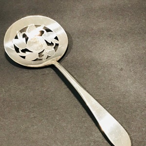 Vtg Original Rogers International Silver Co. Round Slotted Serving ...