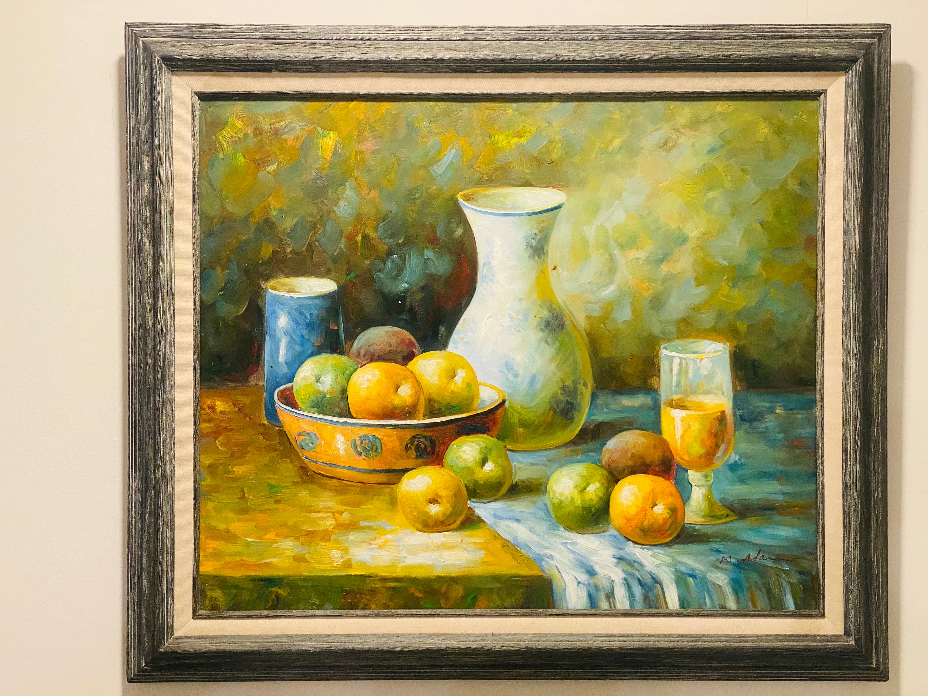 Vintage W. Adams Oil Painting on Canvas Signed Framed 2927 - Etsy