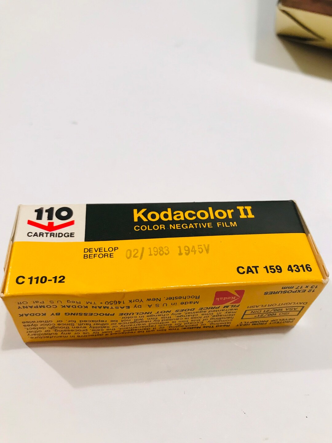 Vintage Kodacolor 2 Color Negative Film 12 Exposures C110-12 , Expired ...