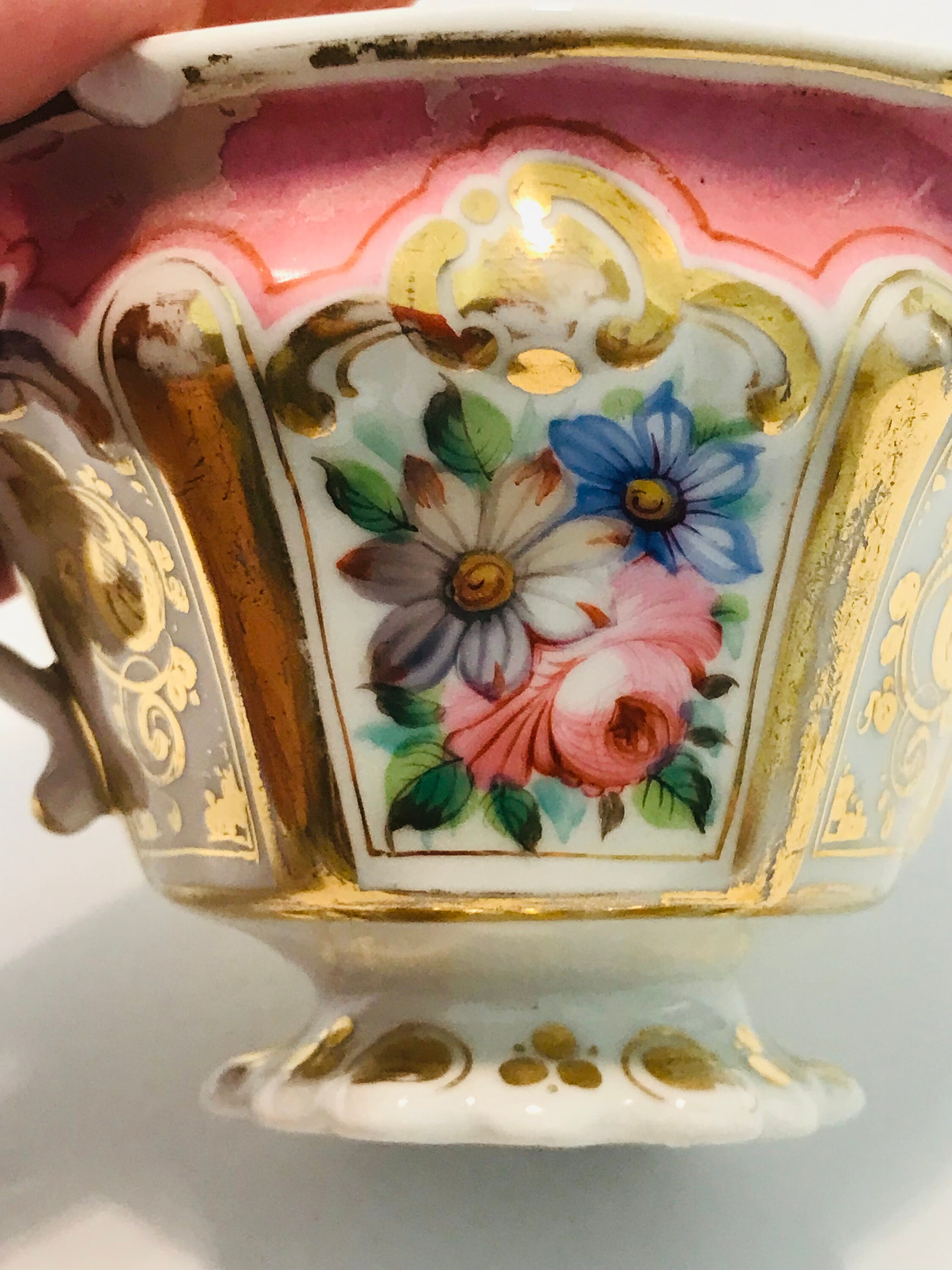 Antique 1800s TPM Carl Tielsch Porcelain Cup Hand Painted & - Etsy