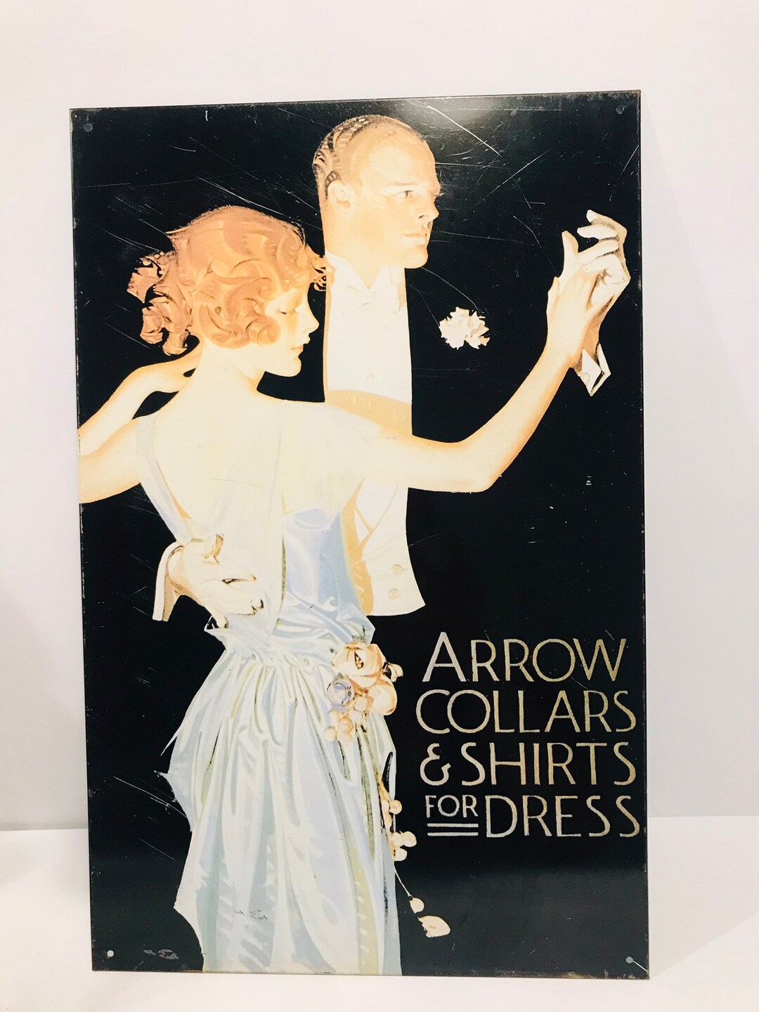 Vintage Arrow Shirt Collar Advertising 1923 Metal Sign 16”-12” - Etsy