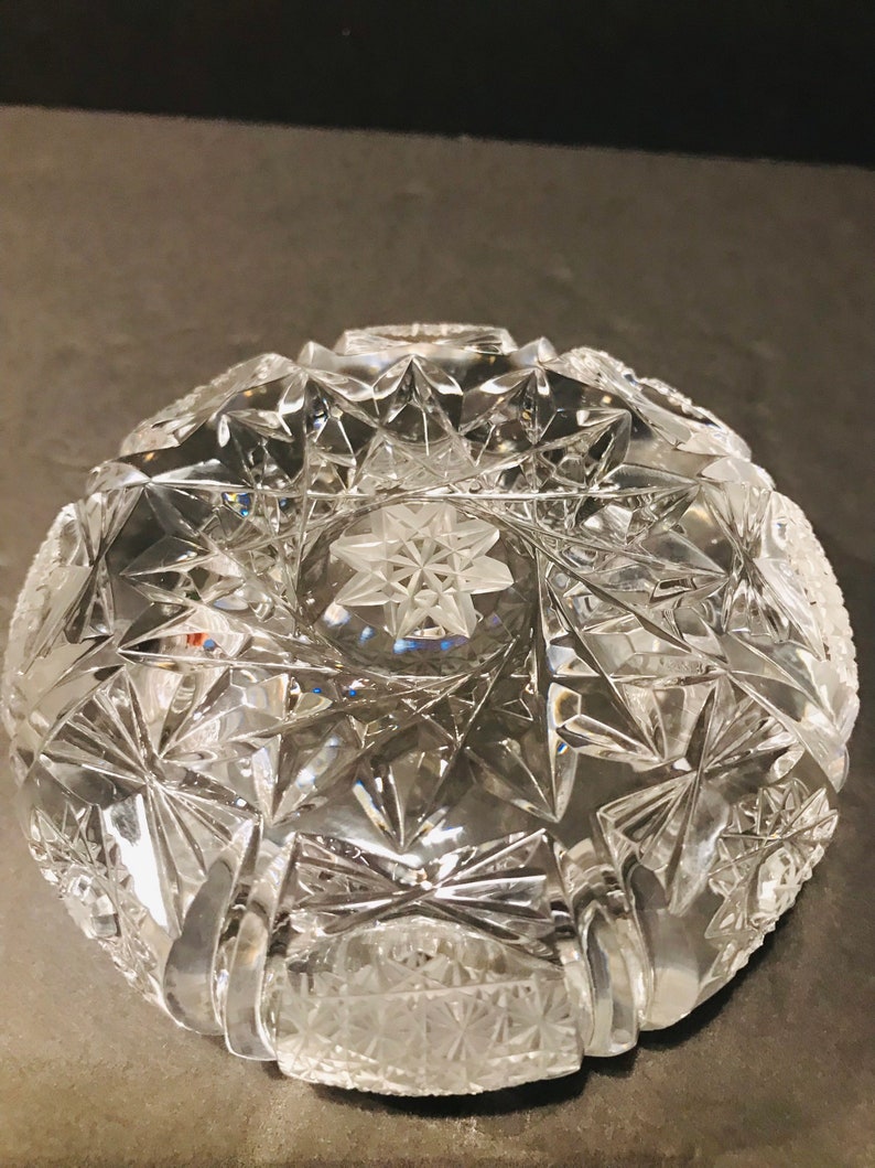 Vintage Mid Century Dish Cut Crystal Ash Tray Hob Stars 4.5” - Etsy