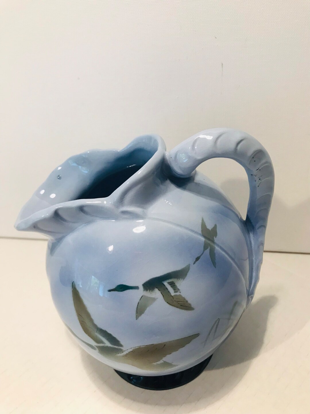 Vintage 1930’s Falcon Ware Misty Mory Hand Painted Jag Pitcher Blue ...