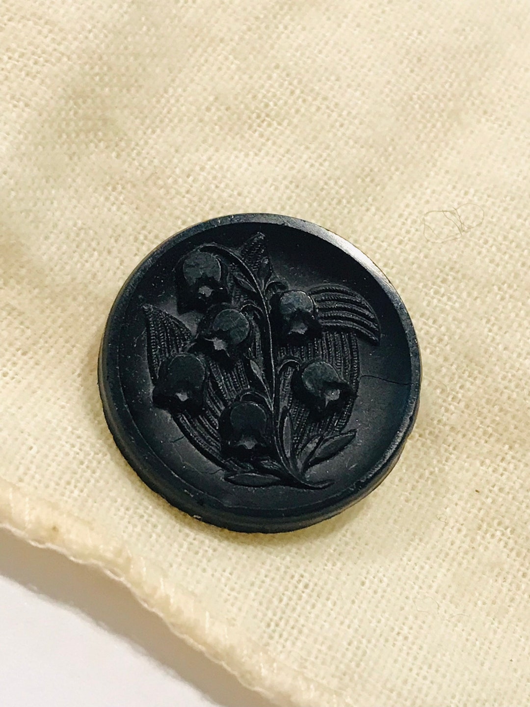 Rare 1800’s 6 Antique DEKNATEL Button Black Glass | Dec.28,1880 ...