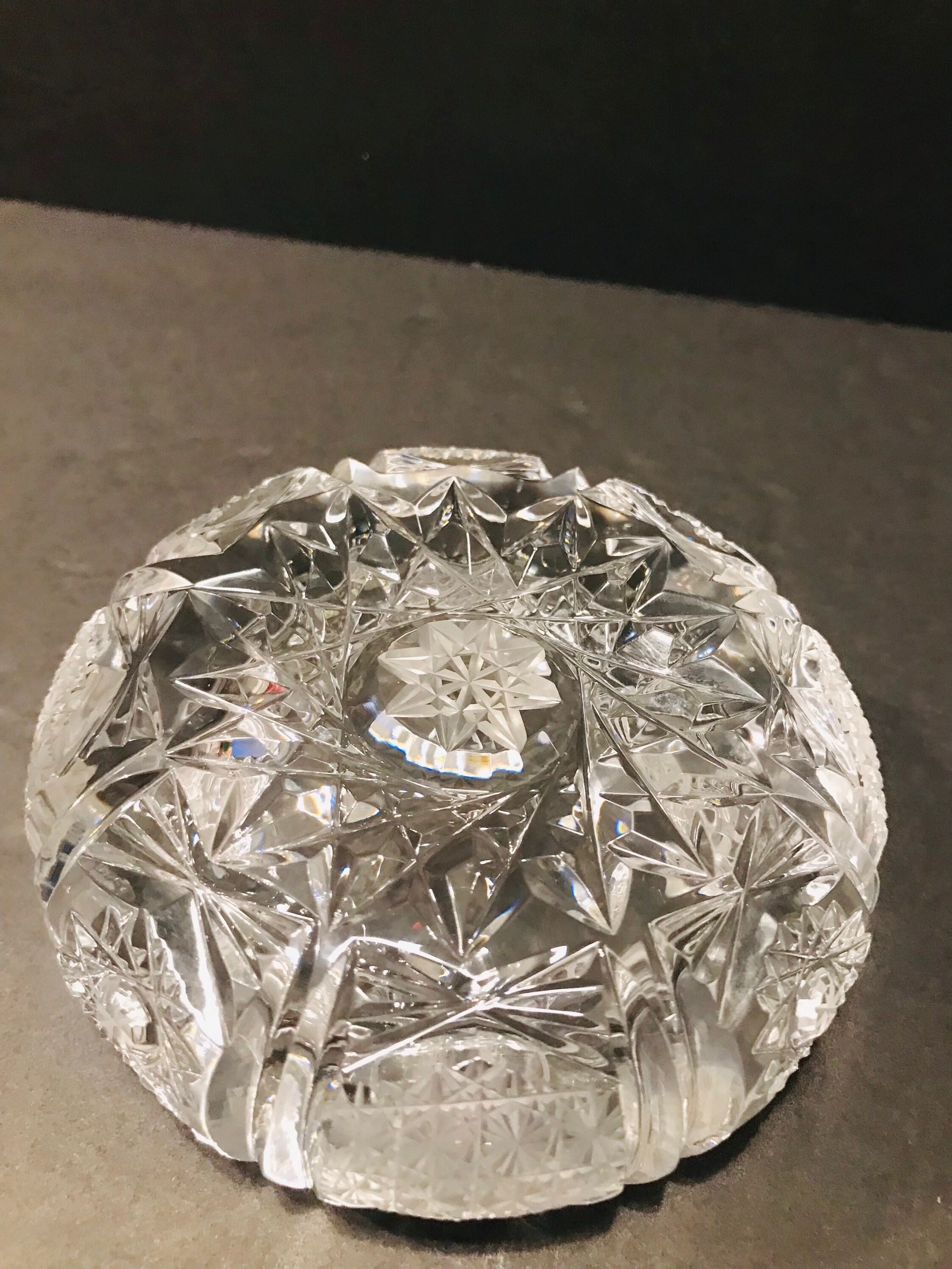 Vintage Mid Century Dish Cut Crystal Ash Tray Hob Stars 4.5” - Etsy
