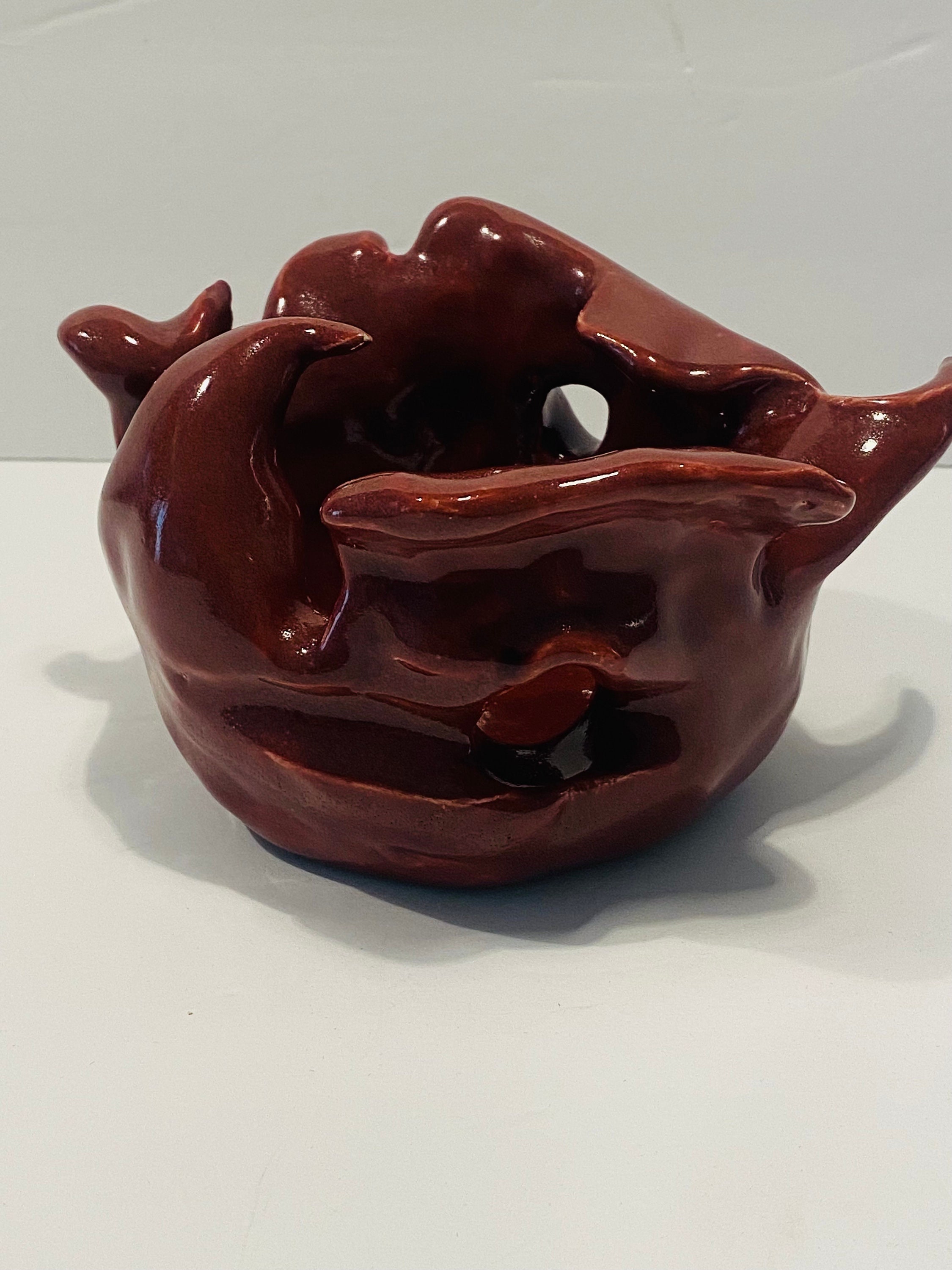 Vintage Volcano Studio Ceramic Art Small Sculpture Abstract Bowl 653.5 ...