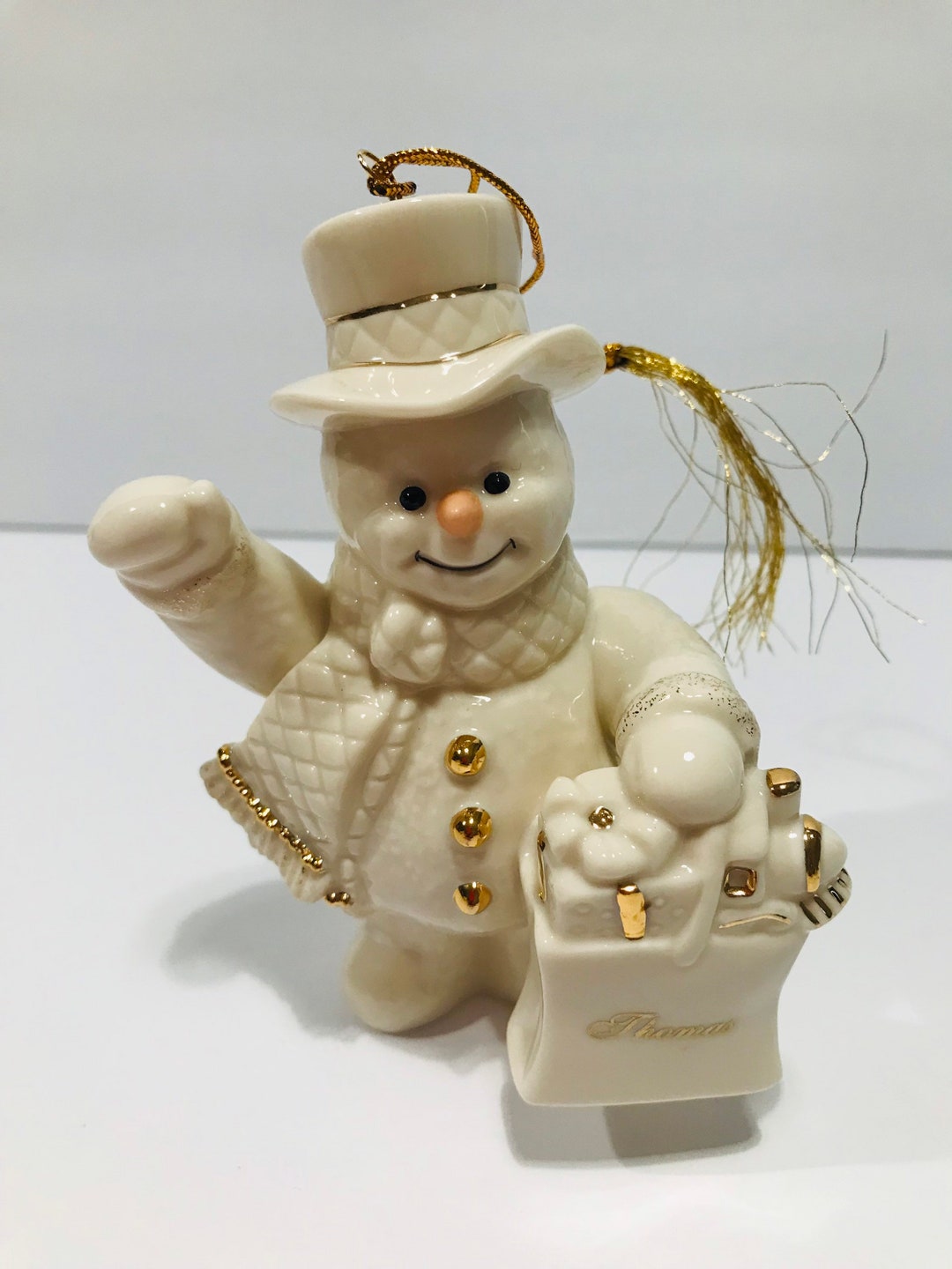 Vintage Lenox Treasure Handcrafted of Ivory China Personalized Snowman ...