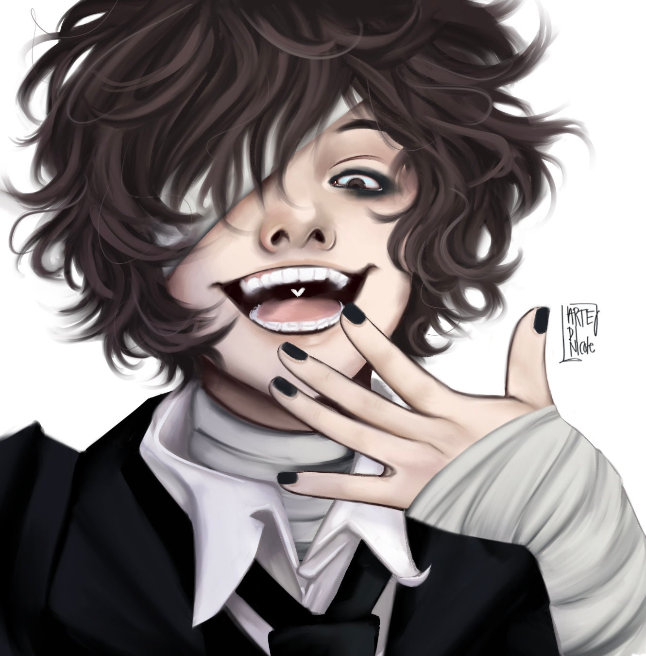 Dazai Dark Era clean Version 7x7 Print dazai Osamu BSD | Etsy