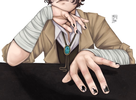 Dazai's Hand...again 10x7 Print dazai Osamu BSD | Etsy