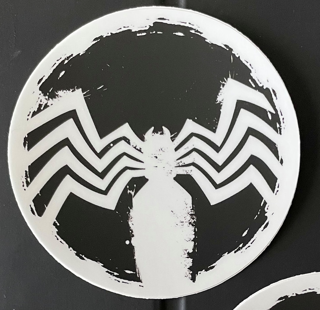 Black Suit Spider-man/venom Vinyl Sticker - Etsy