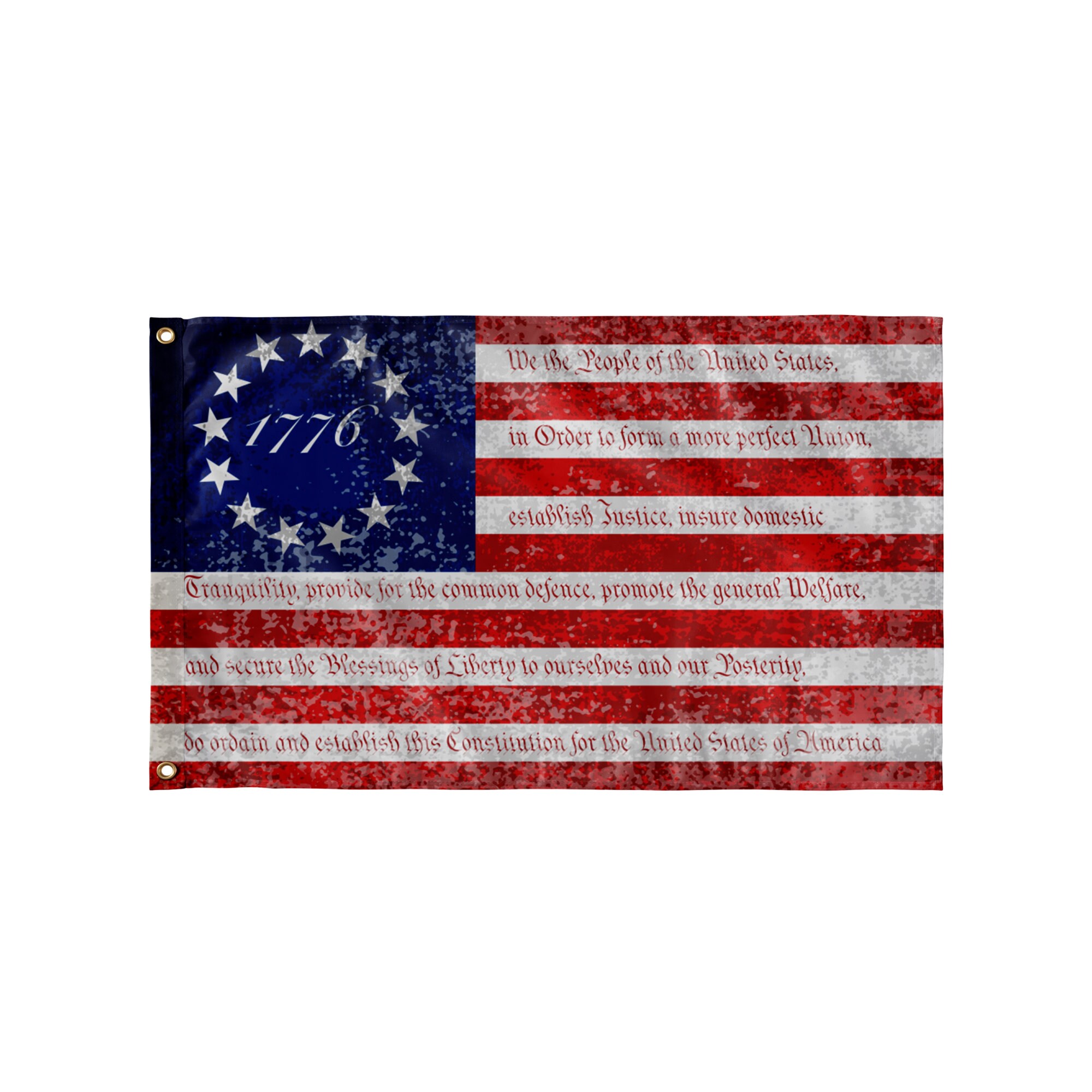 1776 American Wall Flag With Preamble - Etsy
