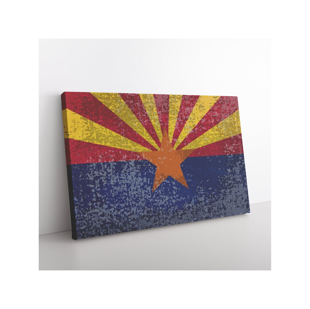 Distressed Arizona Flag Canvas Art - Etsy